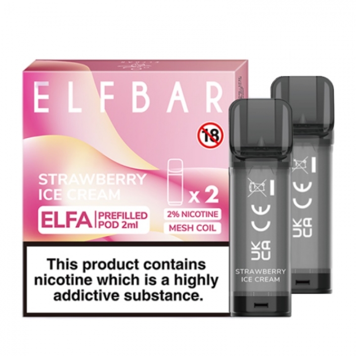 Elf Bar - Elfa Pod Strawberry Ice Cream - €10.99 € | City Vape